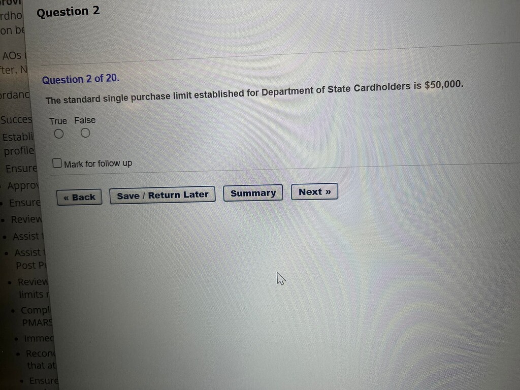 The standard single purchase limit established for Department of State ...